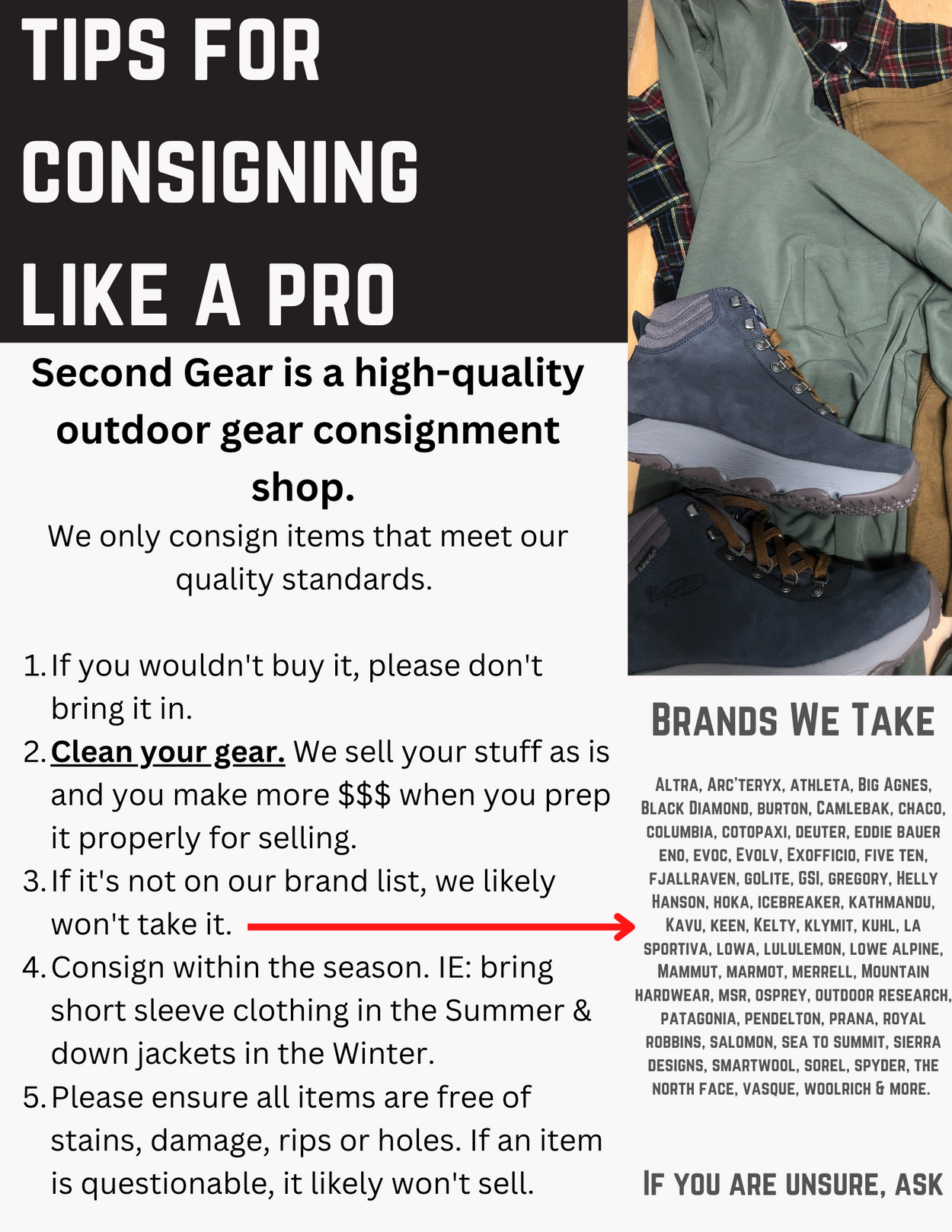 Consignment FAQ's – Second Gear WNC